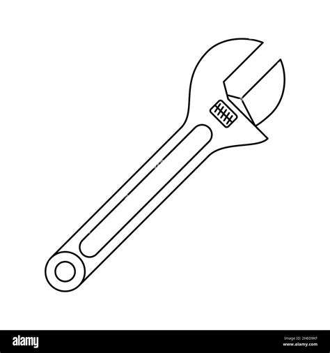 Icono De Llave Ajustable Icono Lineal De Herramienta Manual