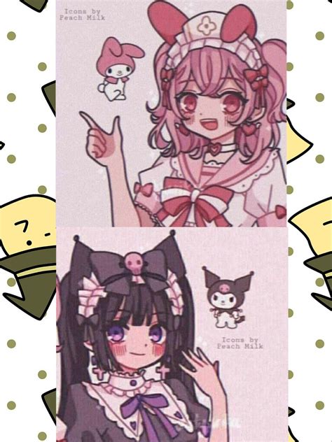 Matching My Melody And Kuromi Pfp My Melody And Kuromi Pfp Anime Matching Pfp