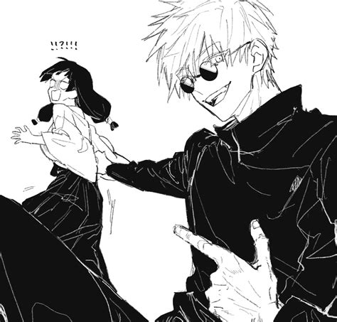Gojou Satoru And Iori Utahime Jujutsu Kaisen Drawn By Honwaka Zz