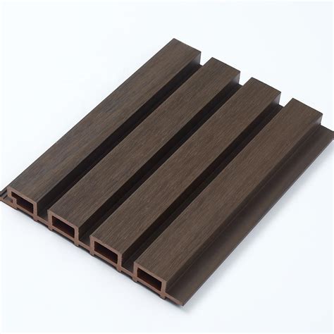 Fire Retardant Waterproof Fluted WPC Co Extrusion Wood Plastc Composite