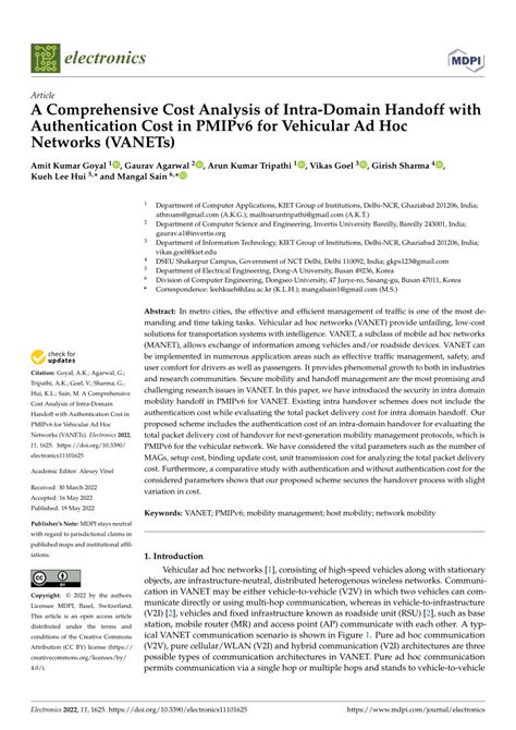 pdf a comprehensive cost analysis of intra domain handoff with authentication cost in pmipv6