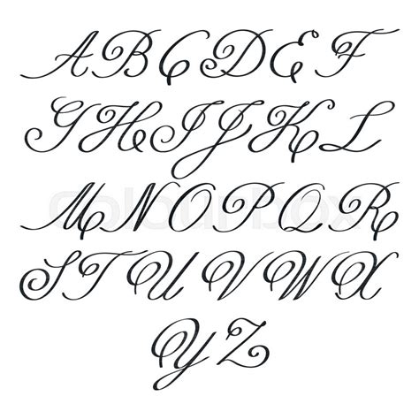 Elegant Calligraphy Letters With Stock Vector Colourbox