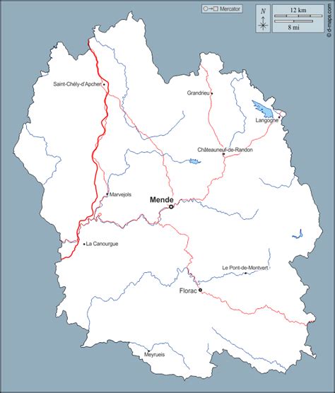 Lozère carte géographique gratuite carte géographique muette gratuite