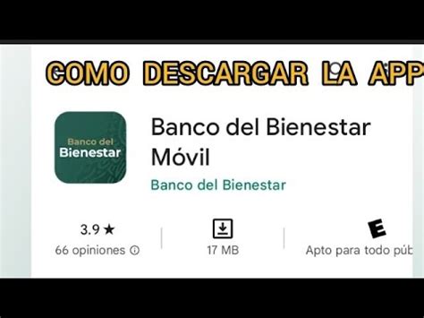 Cómo descargar la app BANCO Del BIENESTAR MOVIL YouTube