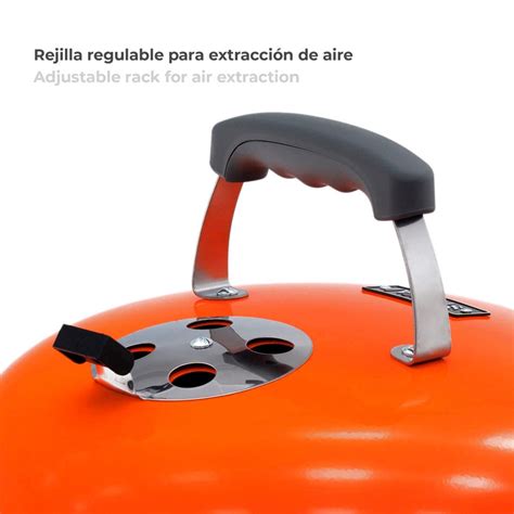Barbacoa de Carbón Portátil de Sobremesa Kekai Tahoe 37x37x44 cm Tapa