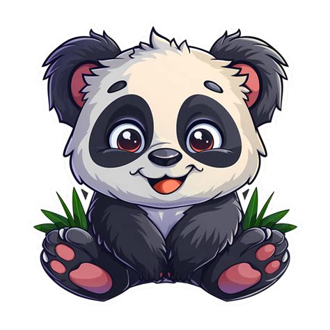 Cute Panda Sticker Png