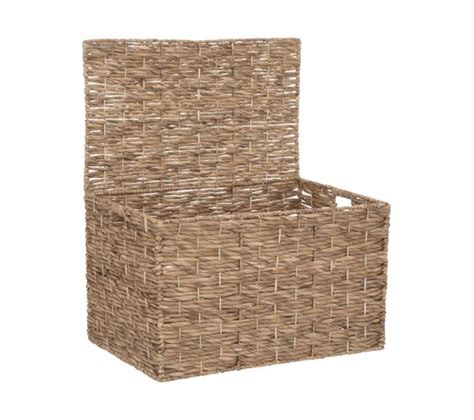 Set De Malles De Rangement En M Tal Et Jacinthe Naturel Coffre