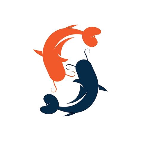 Fisch Logo Icon Vorlage Kreativ Premium Vektor