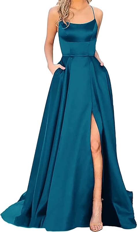 Entfremdung Experiment Paket Dunkelgr Nes Kleid Satin Bleistift Januar