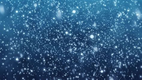 En Volant Neige Sur Une Bleu Contexte 4k Mouvement Graphique Chute De