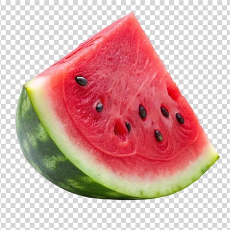 Premium Psd Sliced Of Watermelon Isolated On White Background
