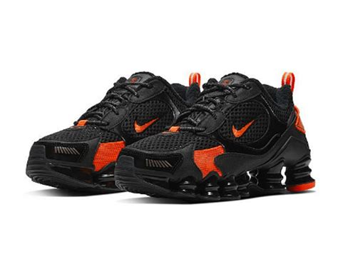 T Nis Masculino Nike Shox Tl Molas Preto E Laranja Original Promo O
