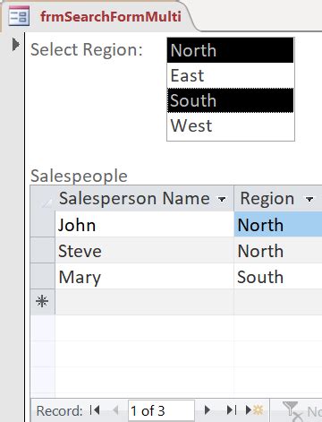 Is There A Way To Use An MS Access Multiselect Listbox Control To