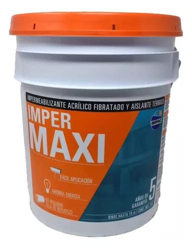 Impermeabilizante Fibratado Blanco Maxi 5 Años 19 Lts Impac