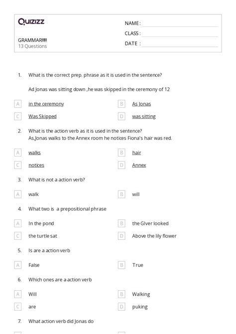 50 Grammar Worksheets For 7th Grade On Quizizz Free Printable