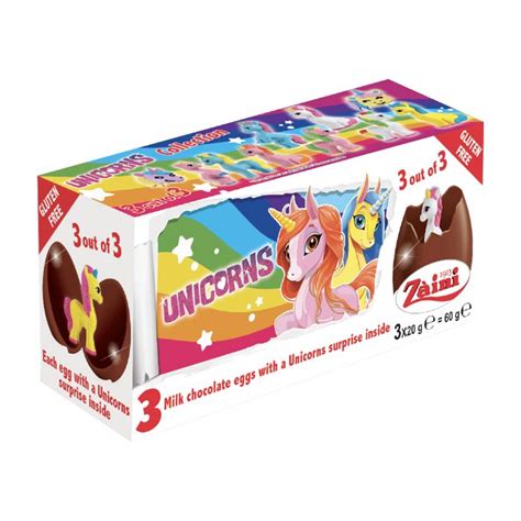 Buy Zaini Chocolate Eggs Unicorns Tripack 60g Free Delivery Above 30