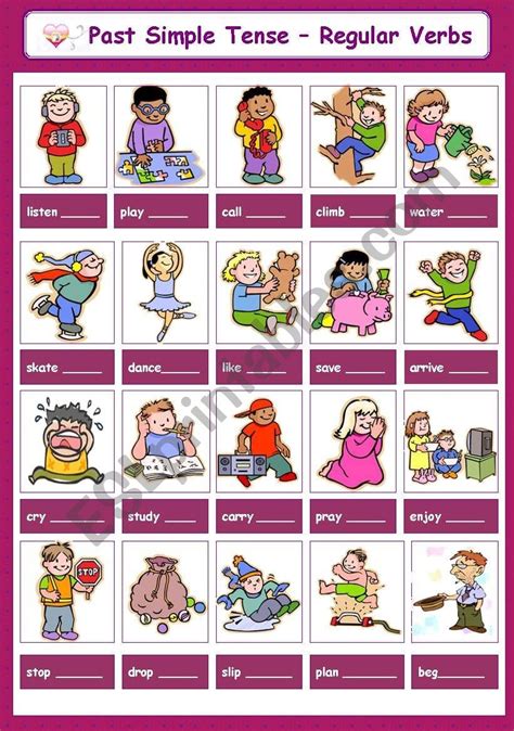 Atividades Simple Past Regular Verbs
