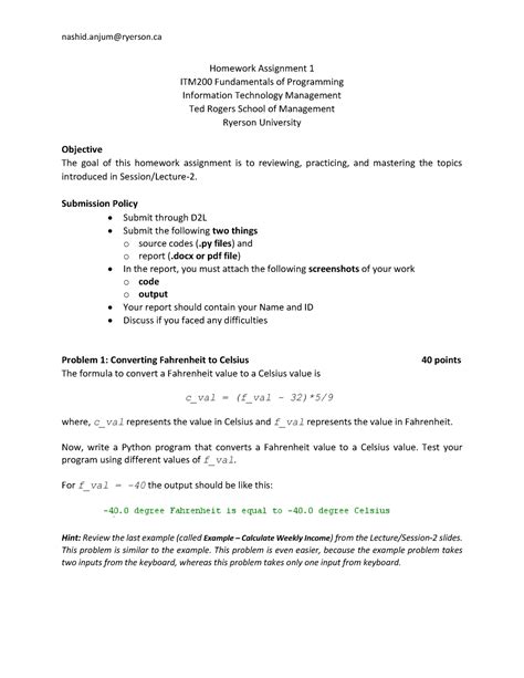 homework assignment 1 session 2 nashid ryerson homework assignment 1 itm200 fundamentals of