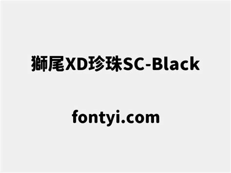 Xd Sc Black
