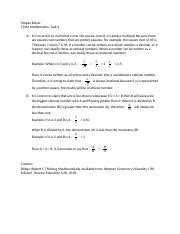 Megan Balcer Finite Mathematics Irrational Numbers And Rational