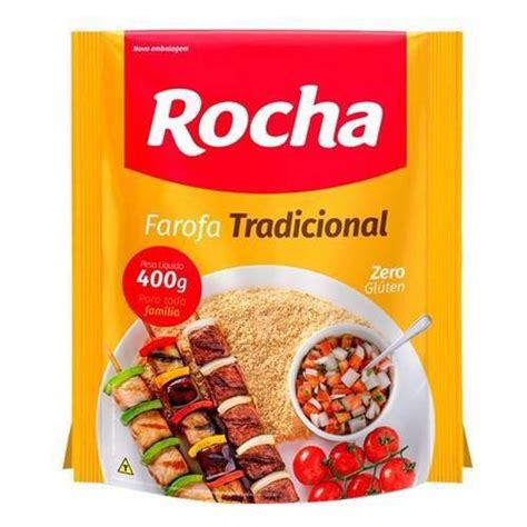 Farofa De Mandioca Tradicional Rocha 400g Farofa Magazine Luiza