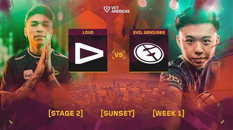 LOUD Vs Evil Geniuses VCT Americas Stage 2 W1D2 Map 2 YouTube