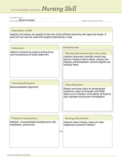Client Safety Nursing Skill Template