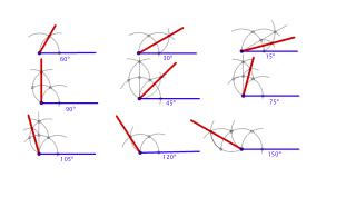 Ejercicio Costruir ángulos con el compás