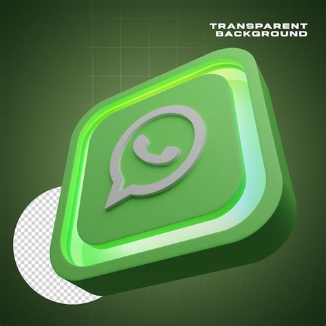 D Renderizar Cone Do Whatsapp Luzes De N On Internas Psd Premium