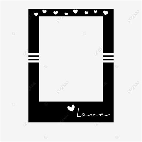 Na Ilustração Da Moldura Polaroid Do Amor PNG Polaroid Fronteira