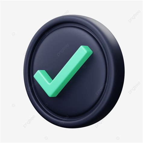 Check Mark Button D Icon Render D Check Mark Icon D Check Mark