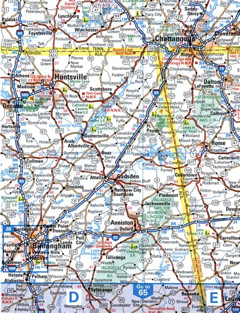 Map Interstate Highway I 59 Louisiana Mississippi Alabama Georgia