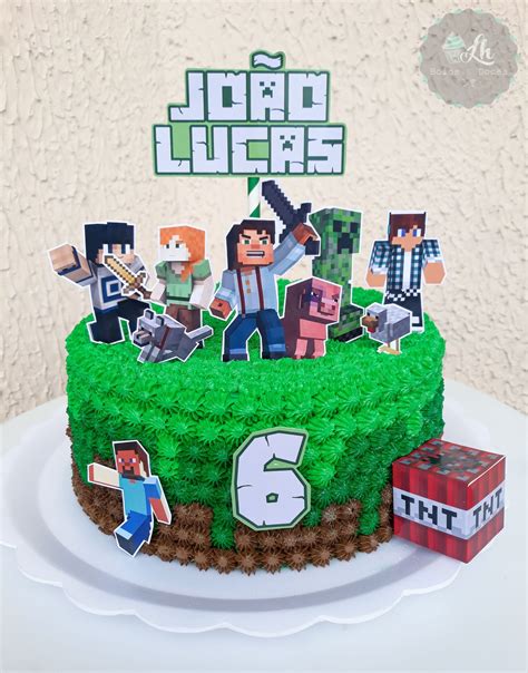 Topo De Bolo Minecraft 1 Arquivo De Corte