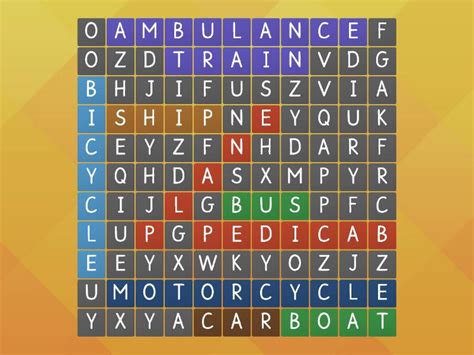Menyocokan Kata Dengan Gambar Nama Nama Alat Transportasi Dalam Bahasa