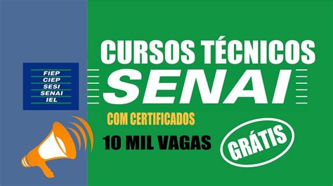 Senai Abre Mil Vagas Em Cursos T Cnicos Profissionalizantes Ead