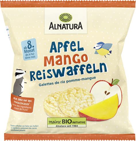 Apfel Mango Reiswaffeln Ab Monat G In Bio Qualit T Von Alnatura