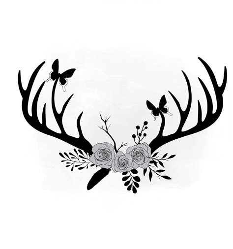 Free SVG Cute Deer Antlers Svg 689 File For Cricut