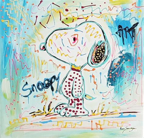 Snoopy Street Art Graffiti With Yellow Heart Limited Edition Print
