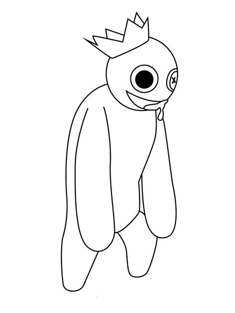 Blue Rainbow Friends Coloring Page Coloring Home