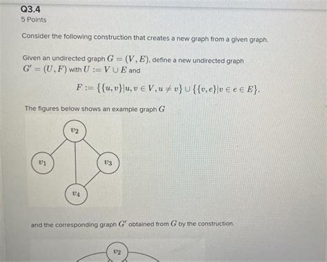 solved let g v e be an undirected connected graph and