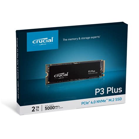 การดเอสเอสด Crucial SSD P3 Plus 2TB M 2 PCIe NVMe R5000MB s W4200MB s