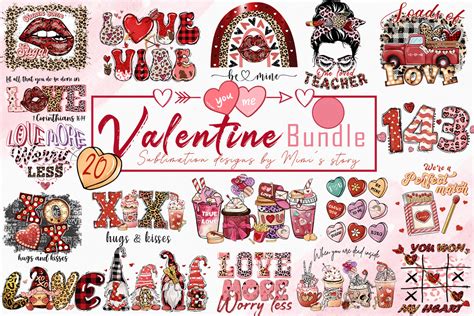 Valentines Sublimation Bundle Graphic By Mimi S Story Creative Fabrica