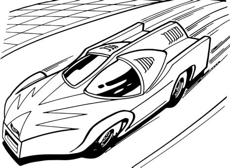 Coloriage La Voiture de Course est Rapide télécharger et imprimer