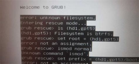 Went To Grub Rescue After Updating To Windows Error Unknown