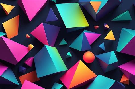 Las Formas Geom Tricas Luminosas De Colores Crean Un Fondo D Abstracto
