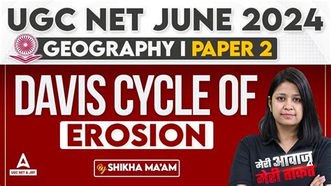 Ugc Net Geography Classes Davis Cycle Of Erosion By Shikha Ma Am