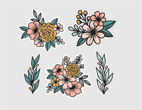 Tumblr Flower Stickers
