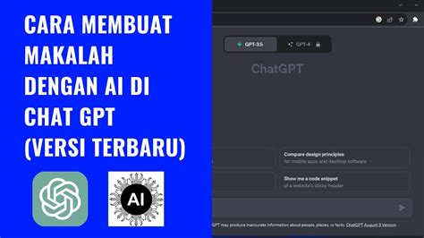 Cara Membuat Makalah Dengan AI Di Chat GPT Versi Terbaru YouTube