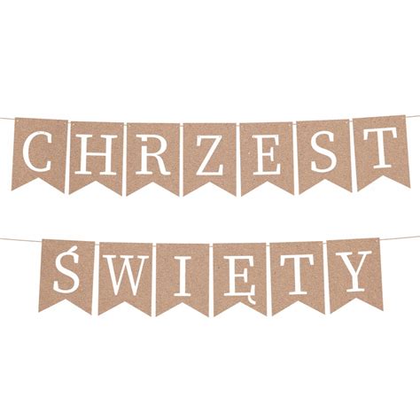 Baner Na Chrzest Święty Dekoracja Papierowa Eko 13790445722 Allegro pl