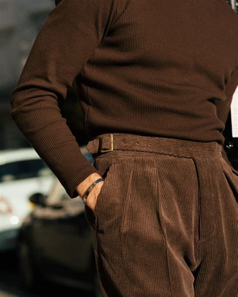 Männer Braune Cord Gurkha Hose maßgefertigt hohe Taille Etsy de